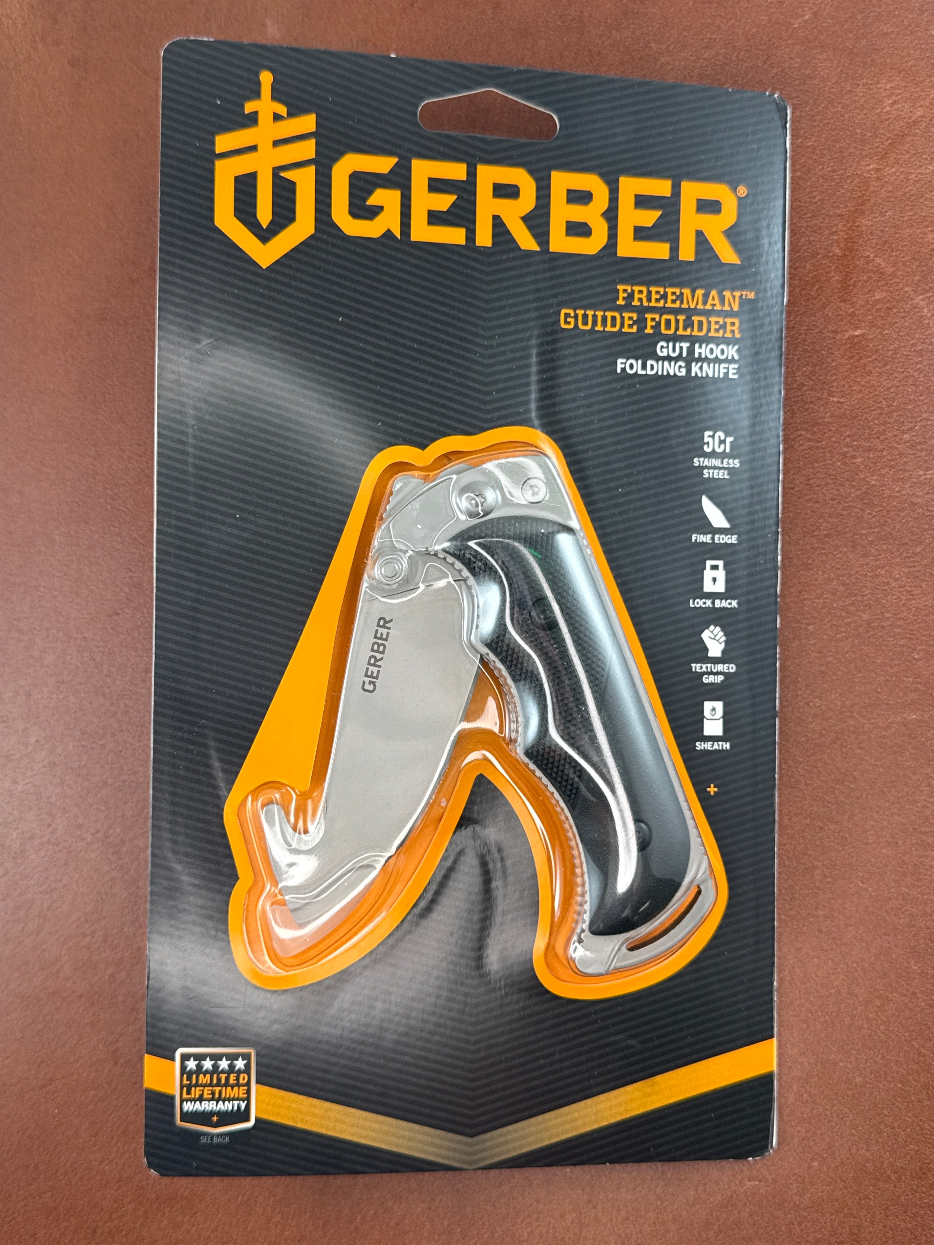 Gerber Freeman guide folder w/Gut hook – Judith Knife Company Store